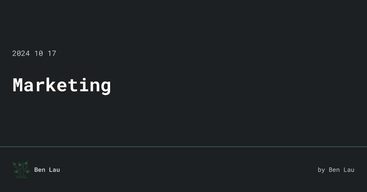 Marketing • Ben Lau